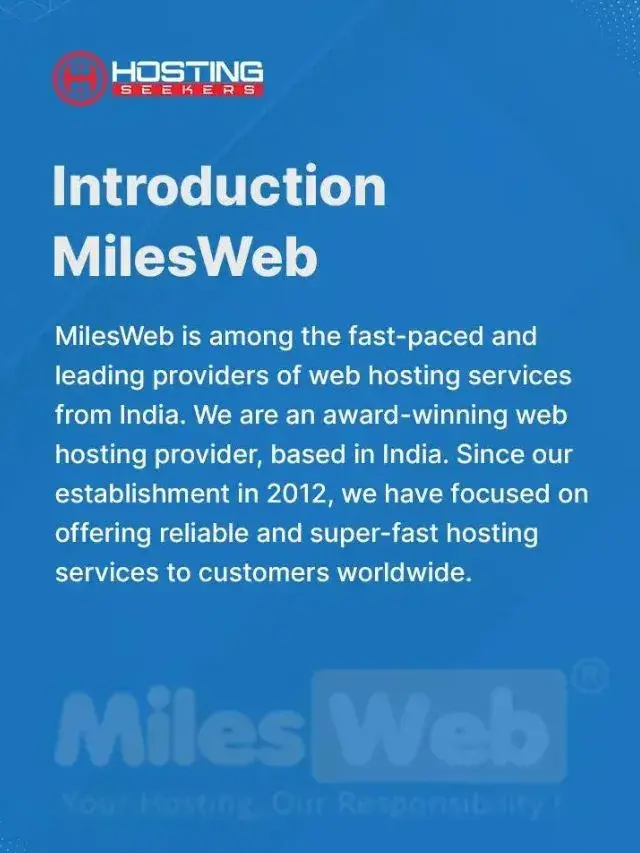 Introduction MilesWeb