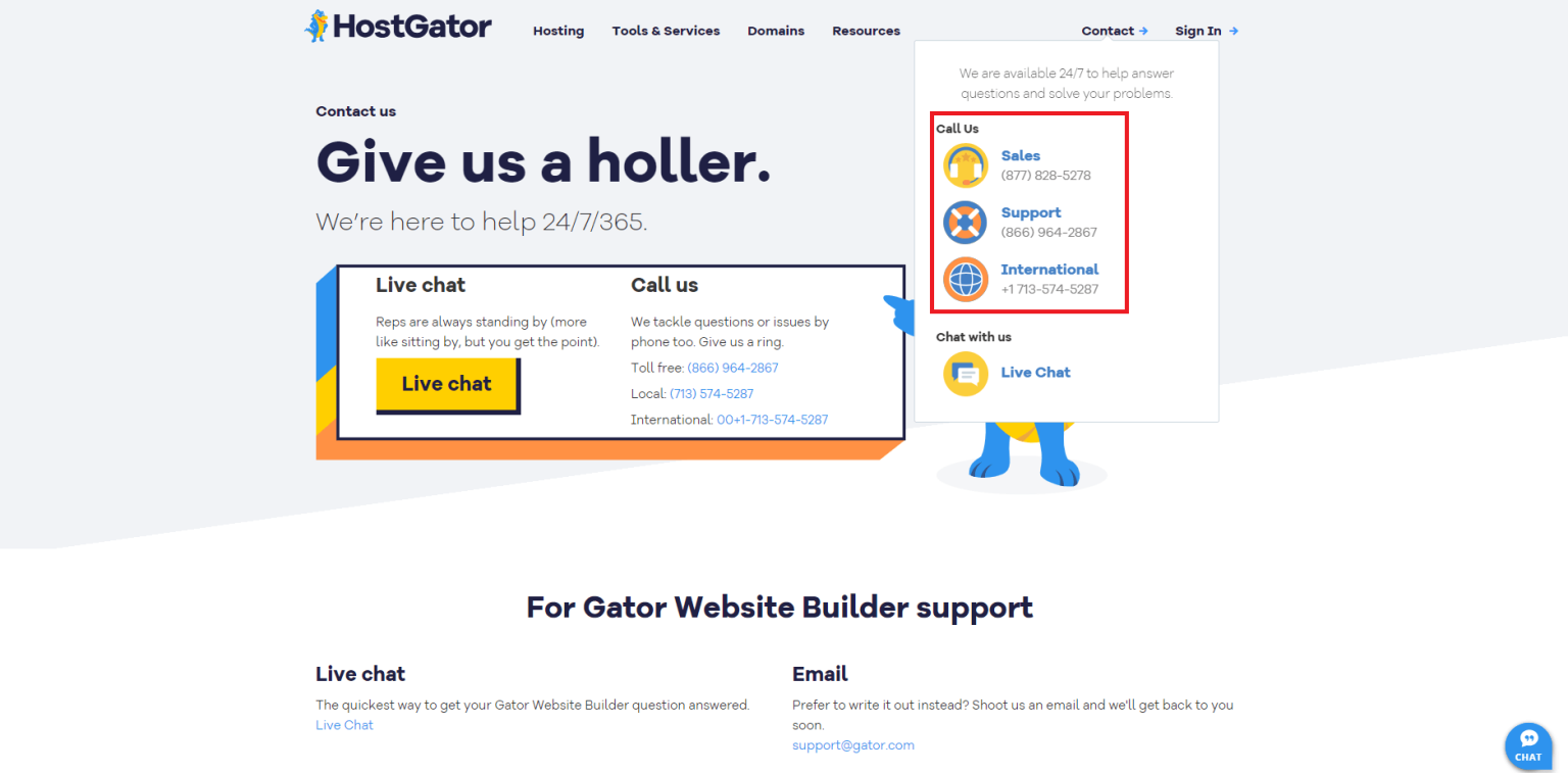 HostGator Customer Service 2025: Ways to Contact HostGator